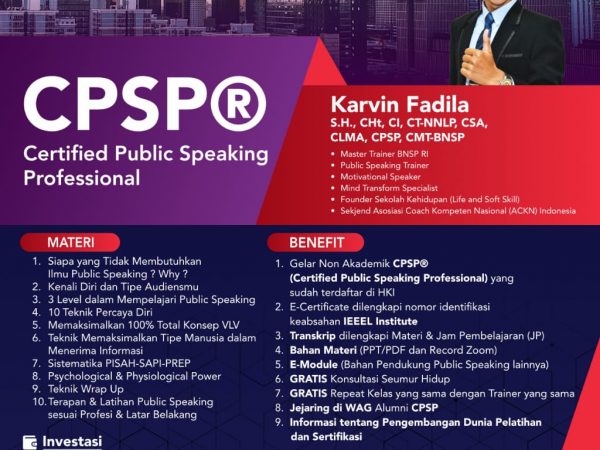 Certified Public Speaking Professional (CPSP™) - Edutraining Kreasi ...